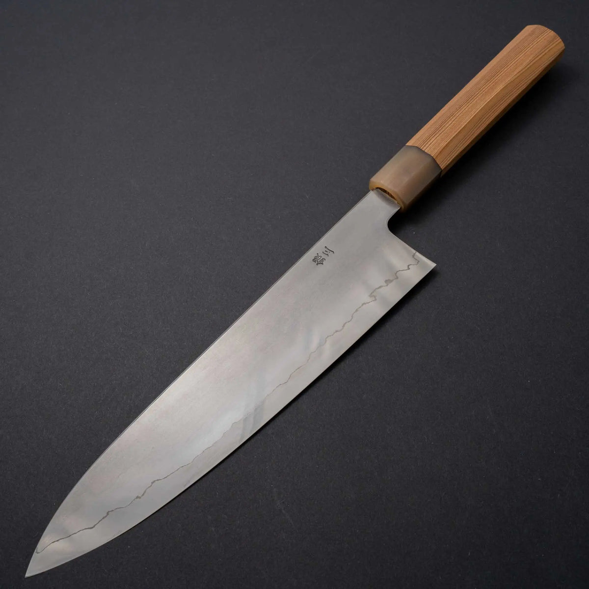 Hitohira Kikuchiyo Izo Silver #3 Gyuto 240mm Yakusugi Cedar Handle (Bl – Tetogi
