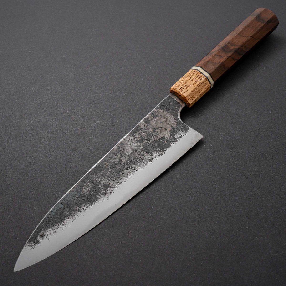 Morihei Hisamoto Kurouchi White #1 Gyuto 180mm Riisgaard Oak Handle – Tetogi