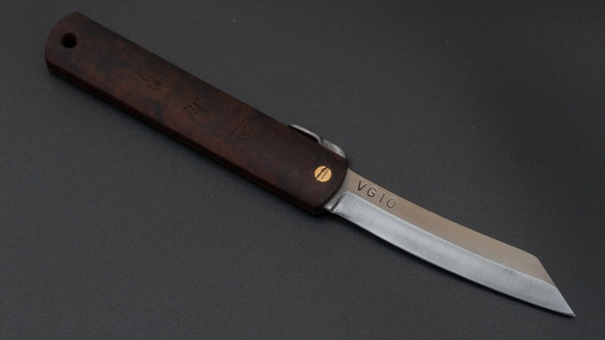 Higonokami VG10 Folding Knife Ironwood Handle – Tetogi
